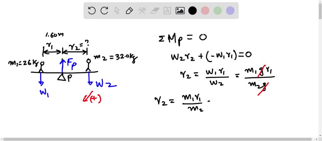 SOLVED: The two children are balanced on a seesaw of negligible mass ...