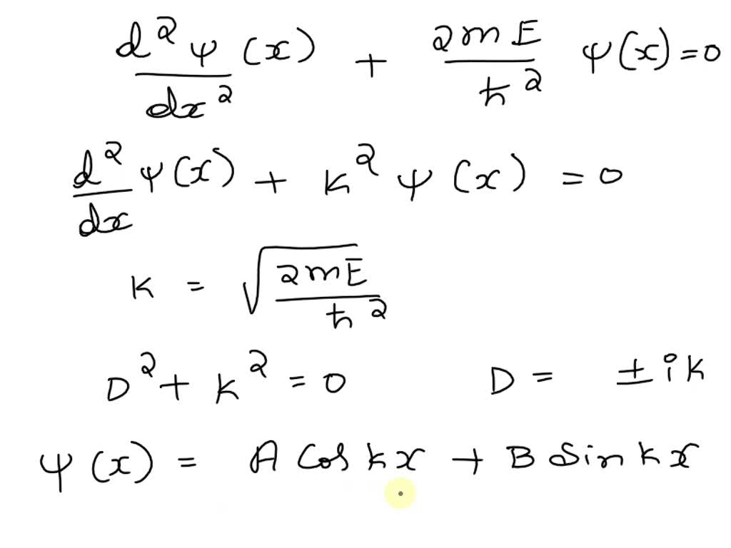 SOLVED: 5. (a) Show that for a free particle of mass m moving in one dimension, the function w(x ...