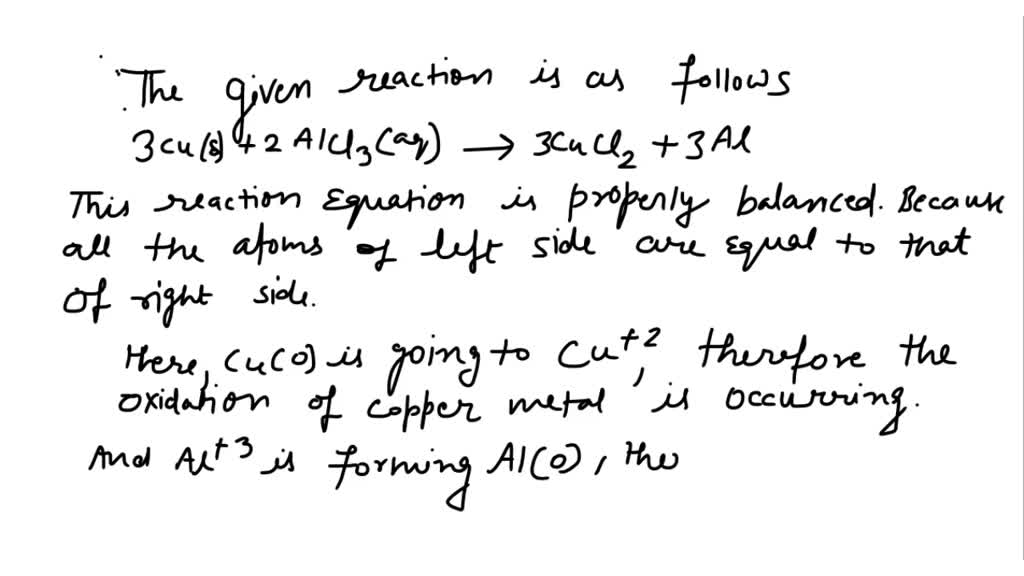 SOLVED: Consider the following balanced chemical equation: 2 Al (s) + 3 ...