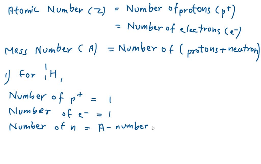 SOLVED: How many protons, neutrons, and electrons are in each of the ...