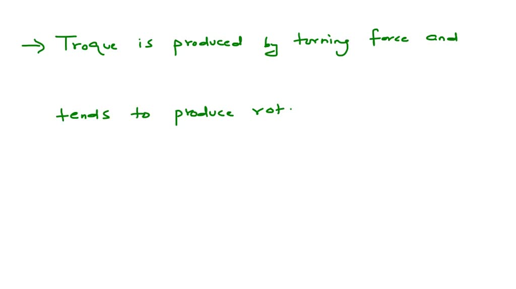 Solved A Torque Acting On An Object Tends To Produce