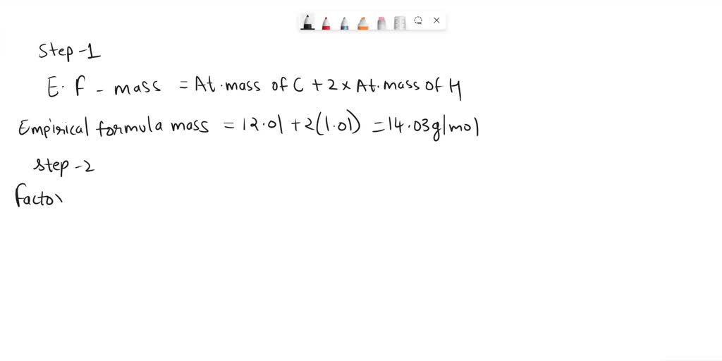 SOLVED: A compound with the empirical formula CH has a molar mass of ...