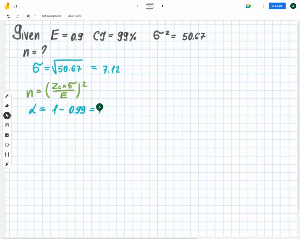 SOLVED: Practice using the formula for the minimum sample size for a confidence interval ...
