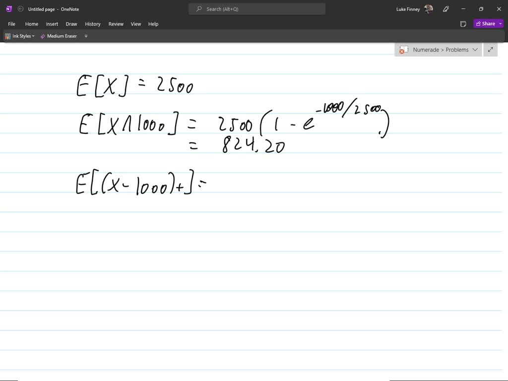 SOLVED: You are given the following: Losses follow an exponential ...