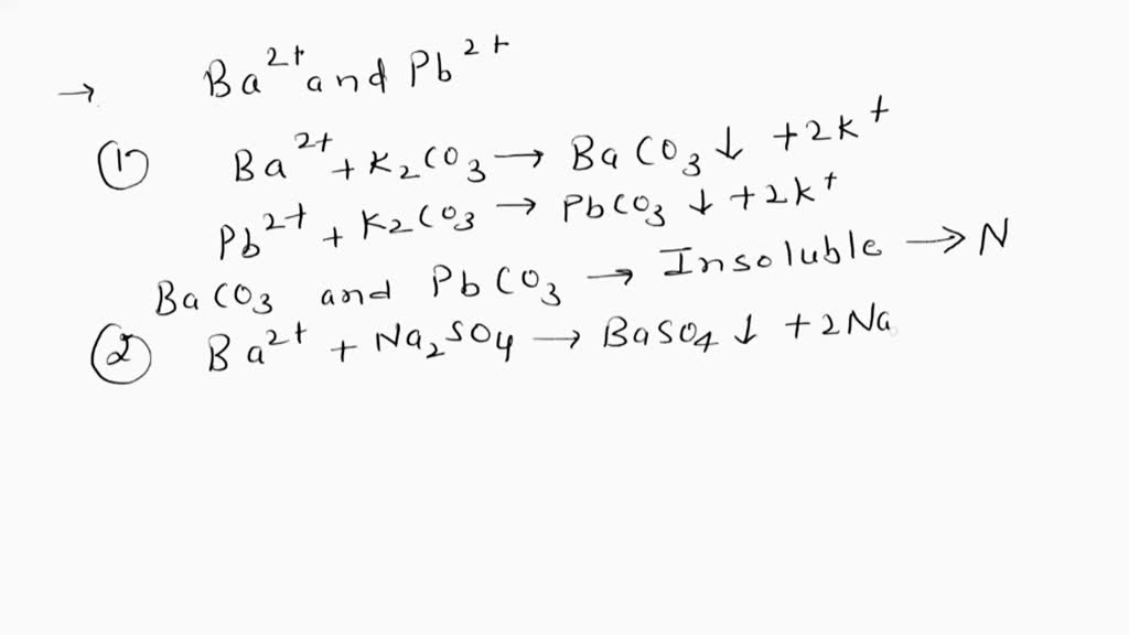 SOLVED: In the laboratory you are given the task of separating Ba2+ and ...