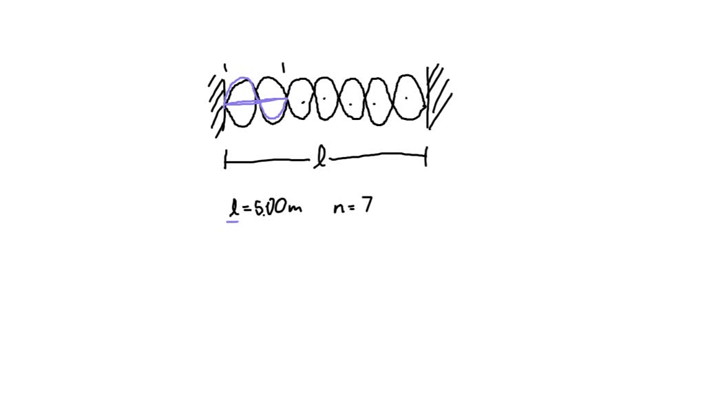 SOLVED: The following wave is formed in a string of length L = 4m. What ...