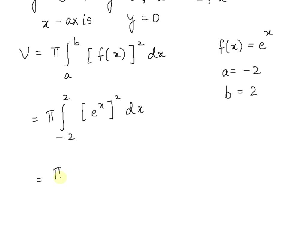 SOLVED: Find the volume V of the solid obtained by rotating the region ...