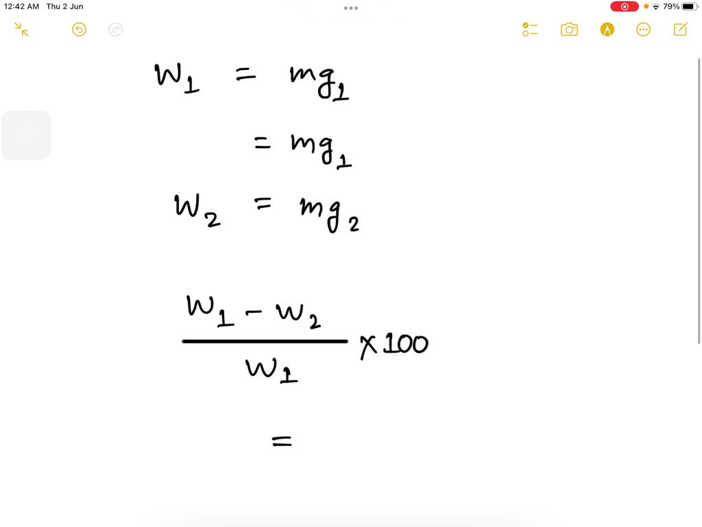 The value of the gravitational acceleration g decreases with elevation ...