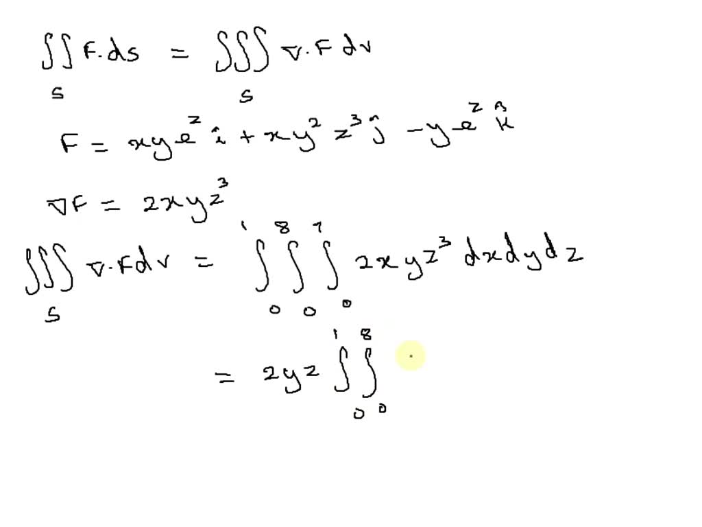 SOLVED: Use the Divergence Theorem to calculate the surface integral S F · dS; that is ...