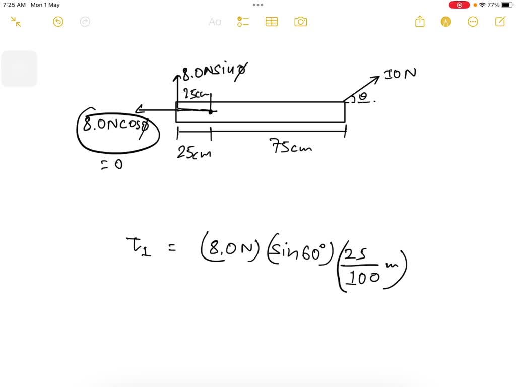 SOLVED: Calculate the net torque acting on the massless rod if θ=30^∘ ...