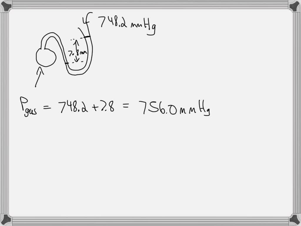 SOLVED: Using Manometer to Measure Gas Pressure When the manometer in ...