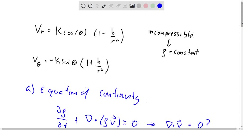 SOLVED: For what value of K the velocity field in plane polar ...