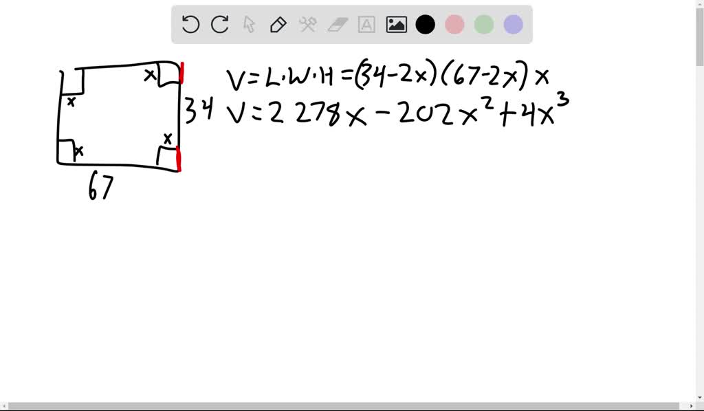 SOLVED: You are planning to make an open rectangular box from a 34-in ...