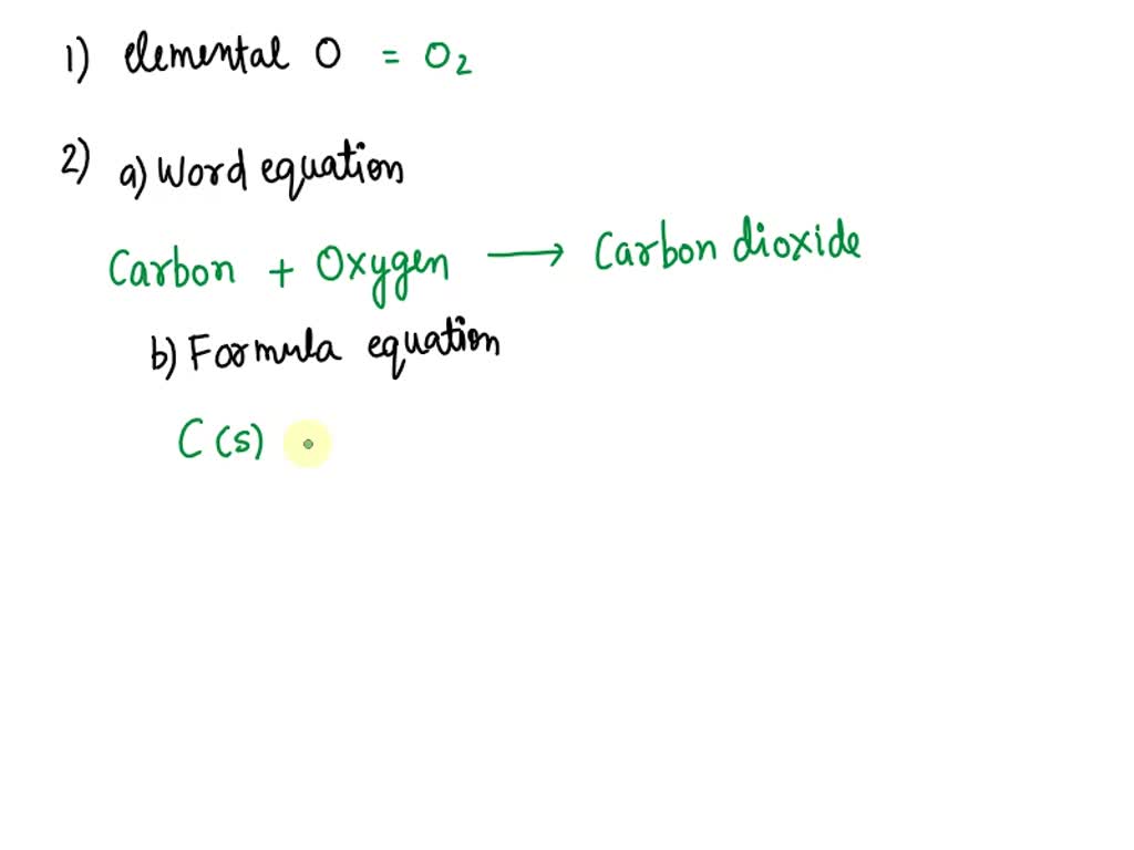 SOLVED: PROBLEMS Write the correct formula for elemental oxygen: When ...