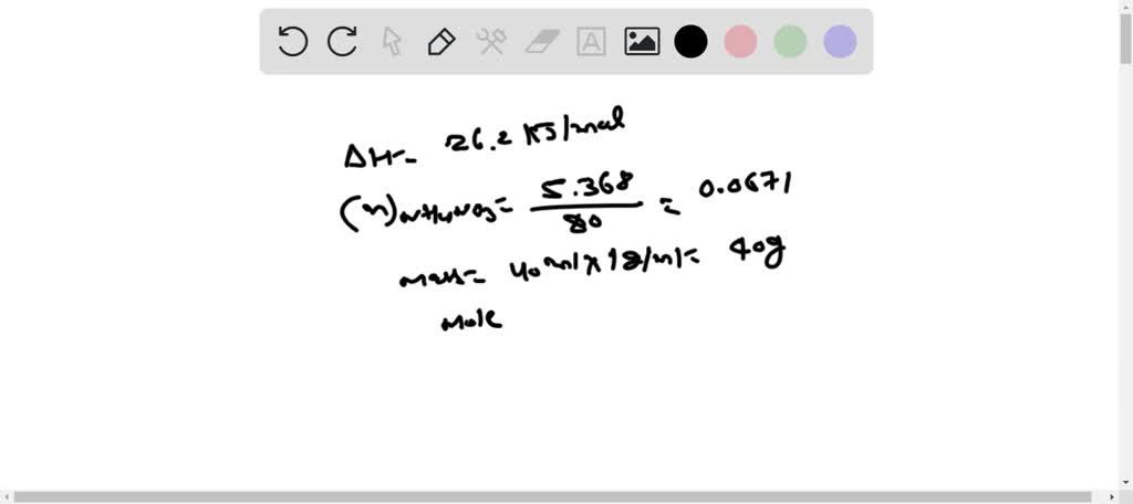 SOLVED: The heat of solution of ammonium nitrate is 26.2 kJ/mol. If a 5 ...