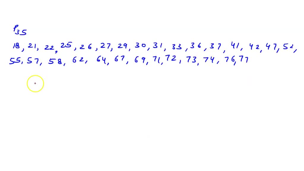 SOLVED: The book offers a formula to find the kth percentile of a data set: Using the book's ...