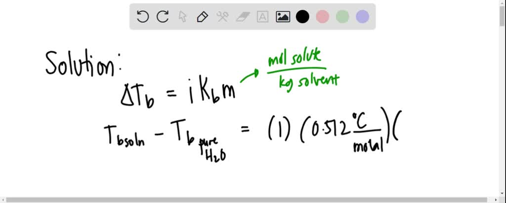 SOLVED: Compute the boiling point of this solution: 25.5g C7H11NO7S (4 ...
