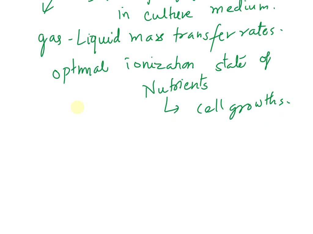 SOLVED: Bioreactors 1. Explain in detail why pH control is important in ...