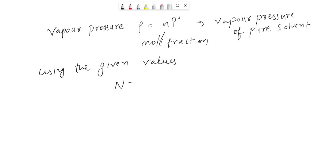 SOLVED: A nonvolatile solute is dissolved in benzene and the resulting solution has a vapor ...