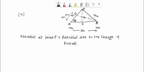 Q3 Two point charges, 3q and -q, are separated by a distance d. For ...