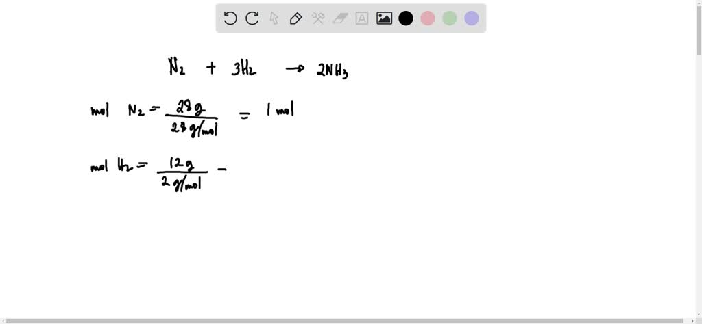 SOLVED: 28g of nitrogen is mixed 12g of hydrogen to form ammonia which ...