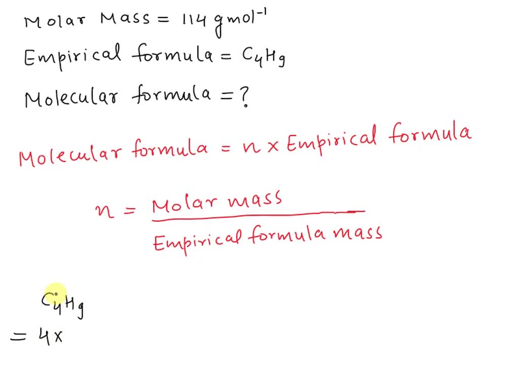 SOLVED: An organic compound, which has the empirical formula C4H9 has ...