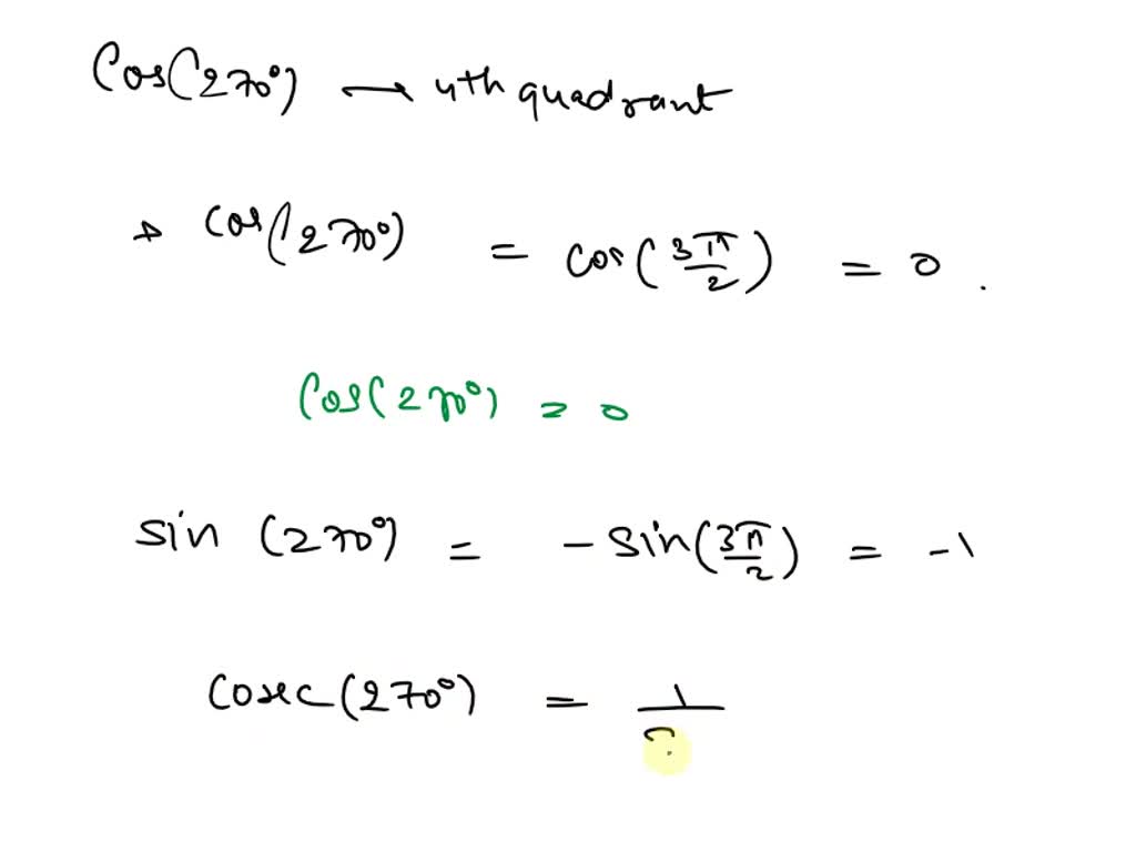 SOLVED: Use the unit circle to find the value of each trigonometric ...