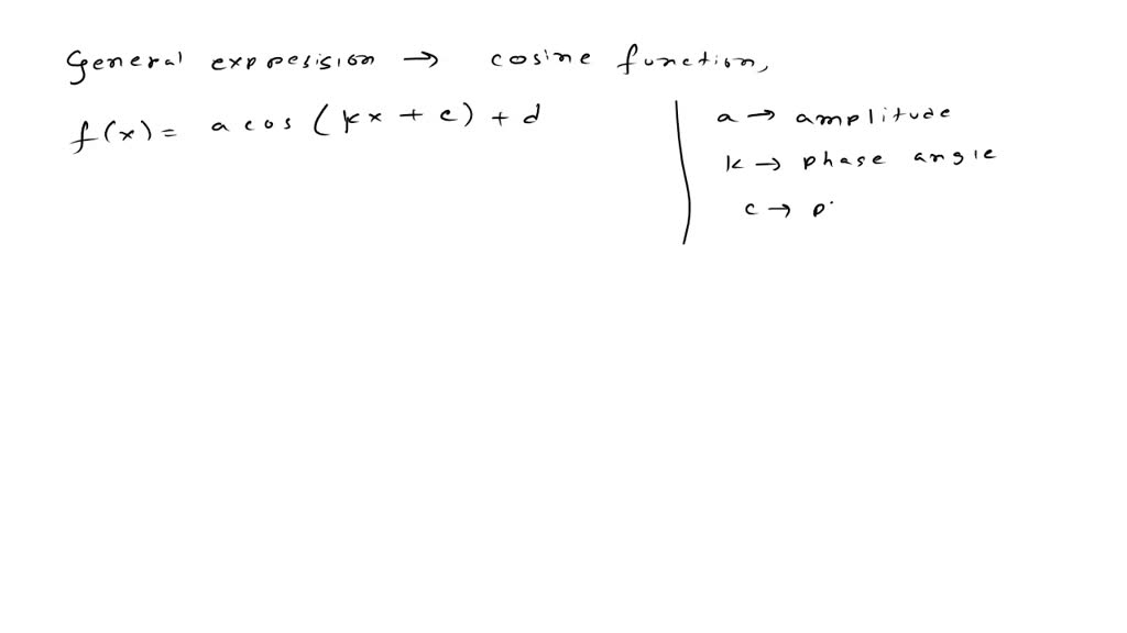 SOLVED: What is the effect on a cosine function when k changes from 1 ...