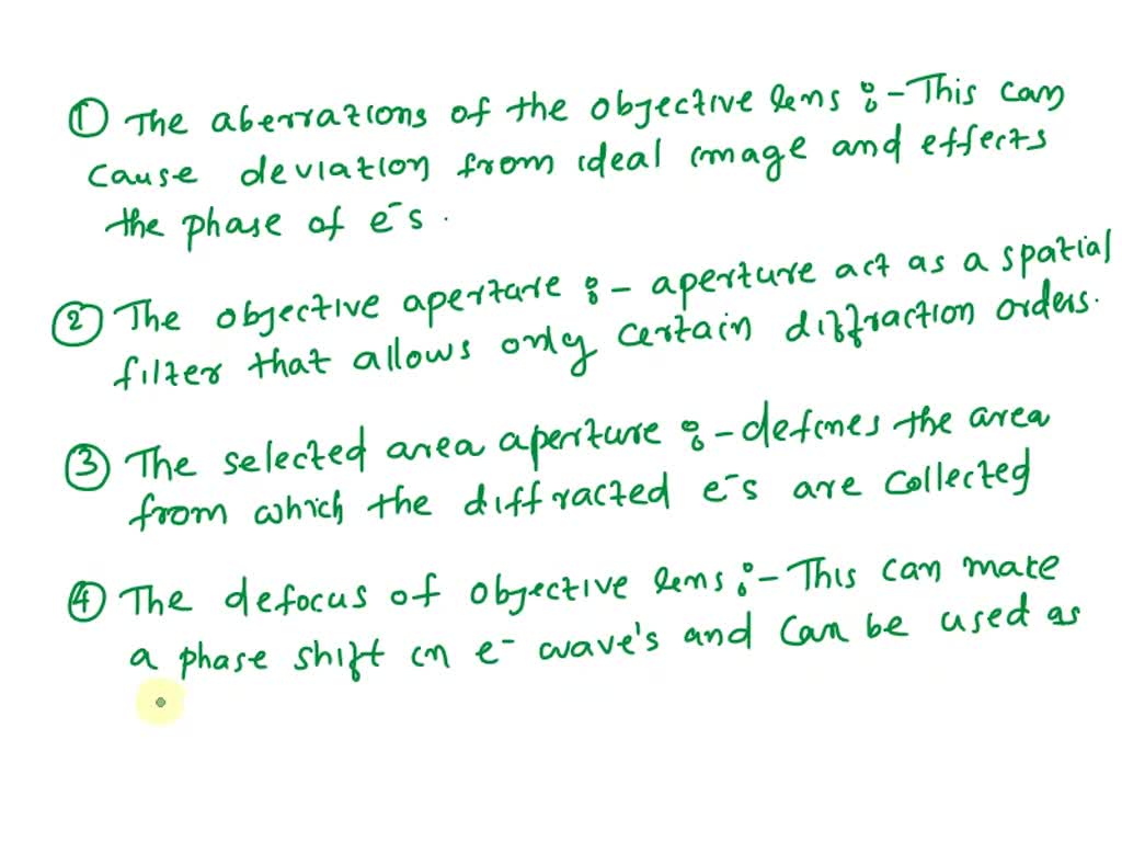 SOLVED: The phase shift applied by the objective lens B(u=e^(ix(u ...