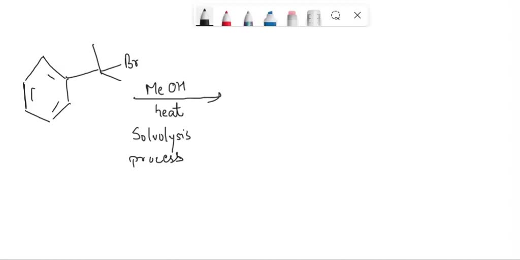 SOLVED: Draw the expected product(s) of the following solvolysis ...