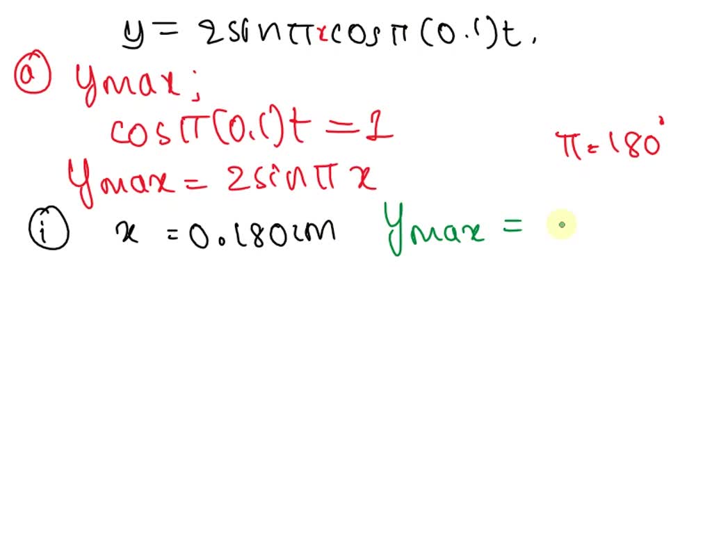 SOLVED: Text: Two transverse sinusoidal waves combining in a medium are ...