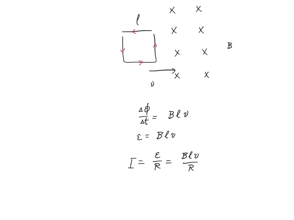 SOLVED: A square loop of side s and resistance R is pushed into the ...