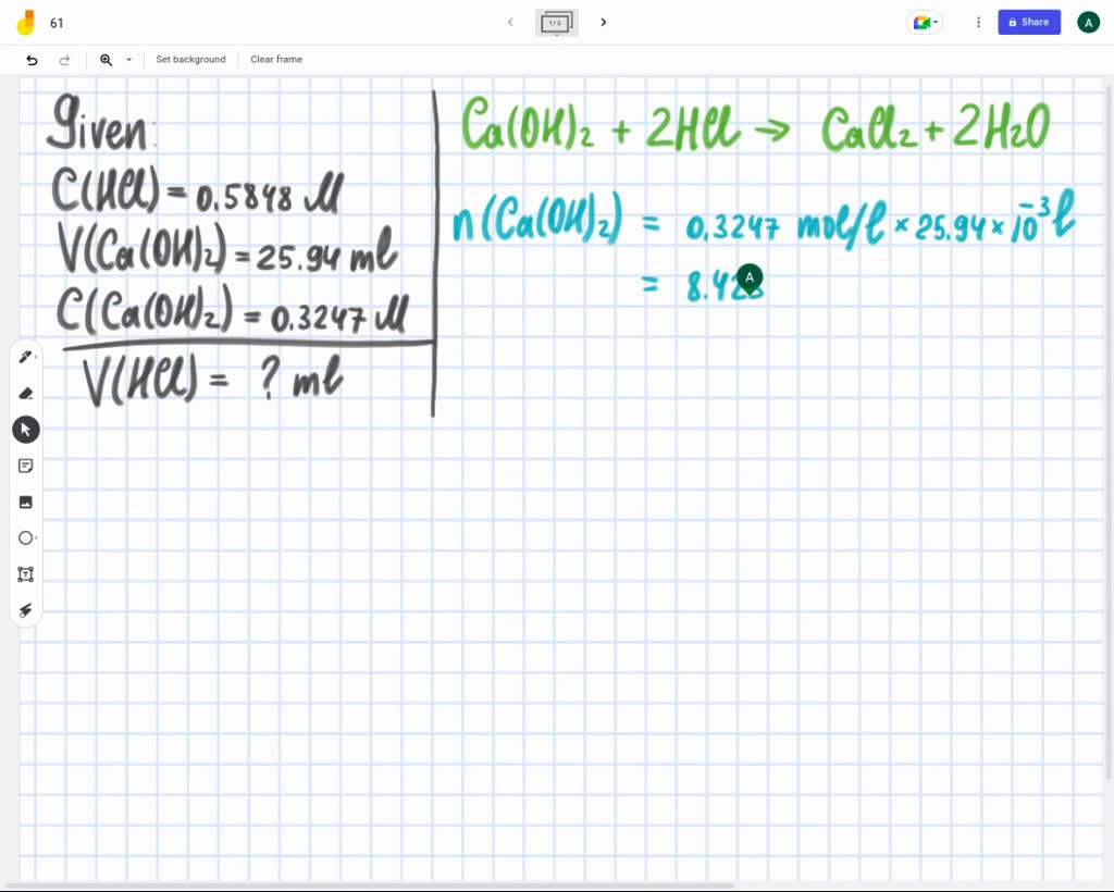 SOLVED: Calculate the volume (mL) of a 0.5848 M HCℓ solution required for neutralization in a ...