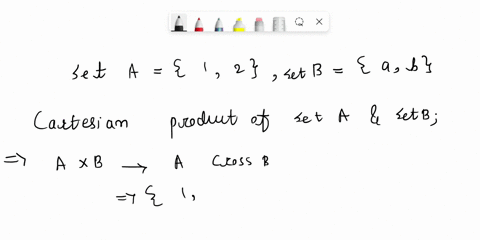 The number of elements in the cartesian product of two sets...