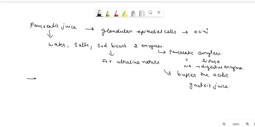 SOLVED: '10. Pancreatic digestive secretions include: to buffer acidic ...