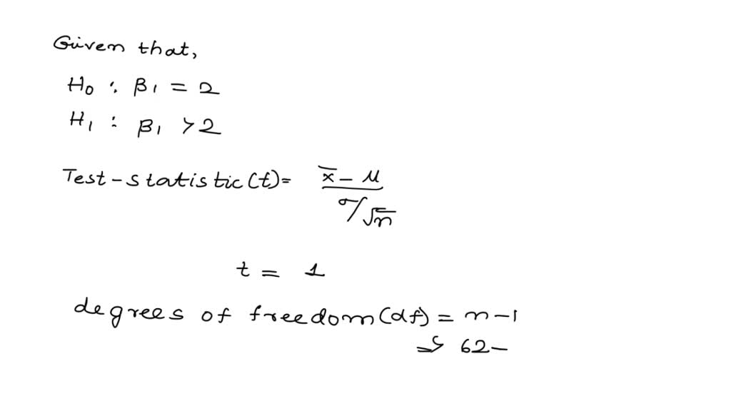 SOLVED: Assume that we estimated the following model by OLS: y =β₁ ...