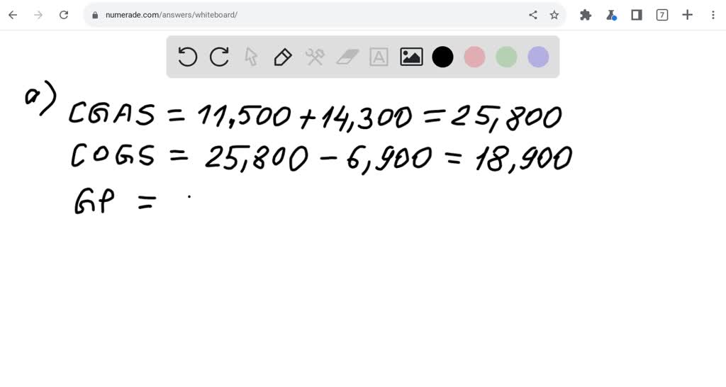 SOLVED: Use the following information (in random order) from a ...