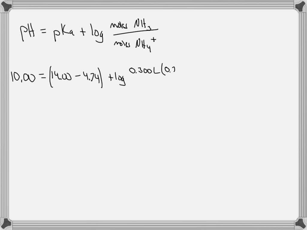 SOLVED: Calculate the mass of ammonium chloride (NH4Cl) you need to add to 750 ml of 6.00 M ...
