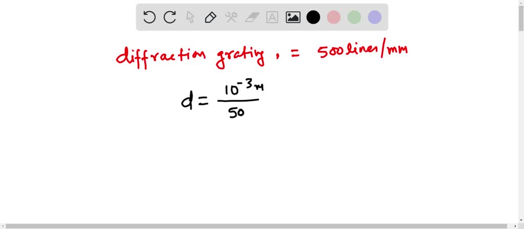 Solved A Diffraction Grating Consists Of A Large Number Of Parallel Closely Spaced Slits The