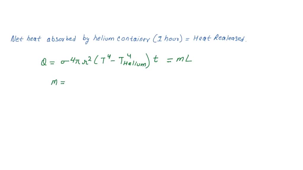 SOLVED: Liquid helium is stored at its boiling-point temperature of 4.2 ...