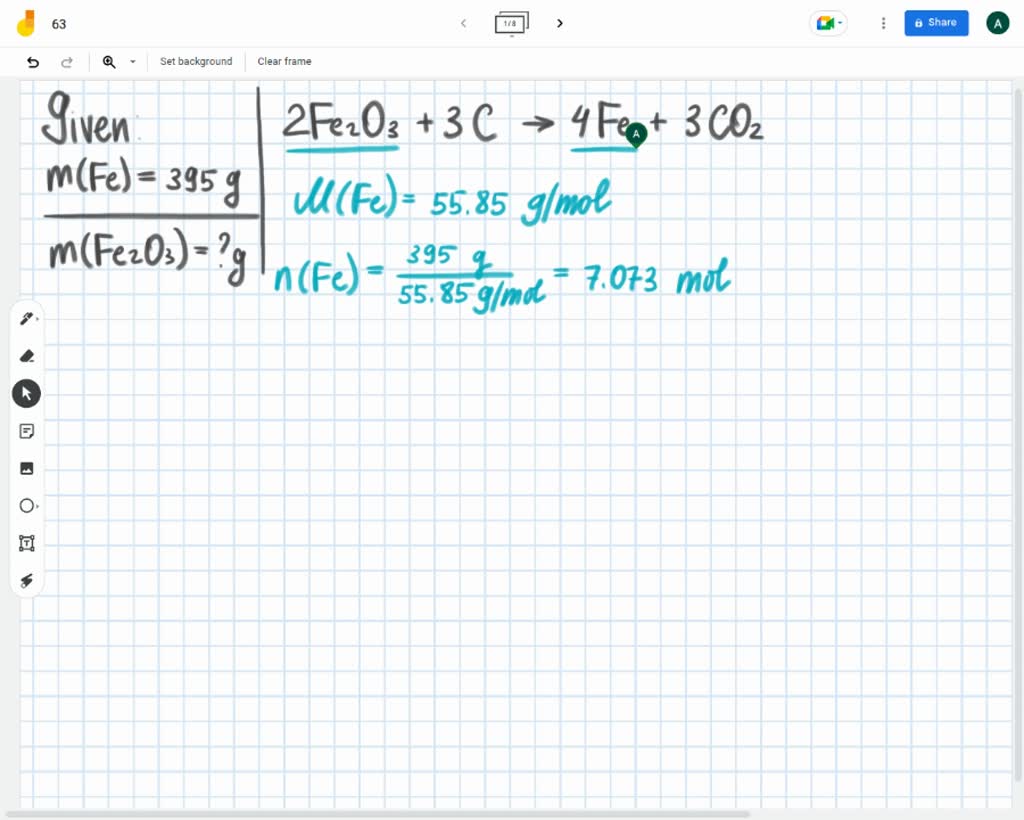 SOLVED: Starting with the following equation, Fe₂O₃(s) + C(s) → Fe(l ...