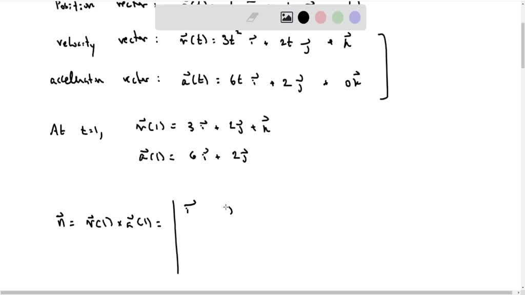 SOLVED: Question 1: A particle's position vector as a function of time t is given by r(t) = t³i ...