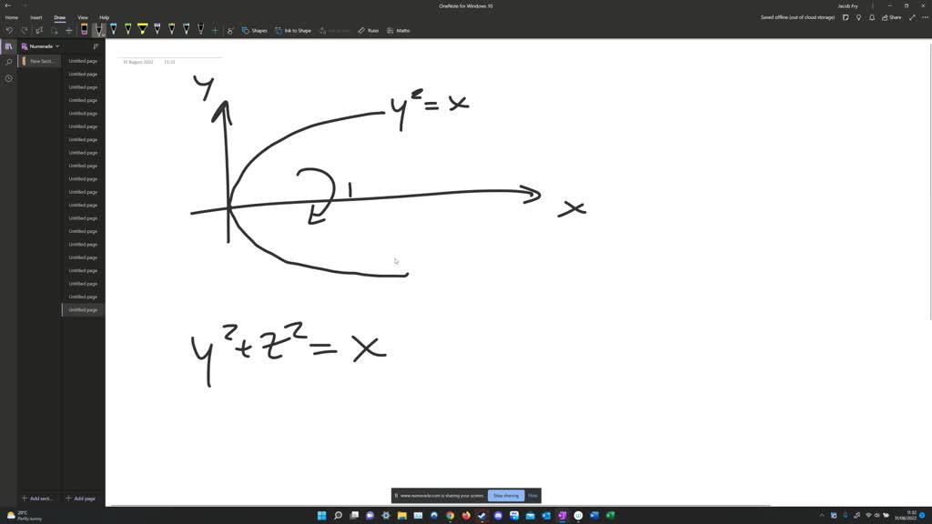 SOLVED: A.) Find an equation for the surface of revolution formed by revolving the curve in the ...