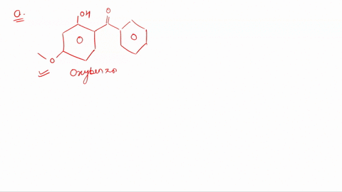 Oxybenzone is an effective sunscreen whose structural formula is shown ...