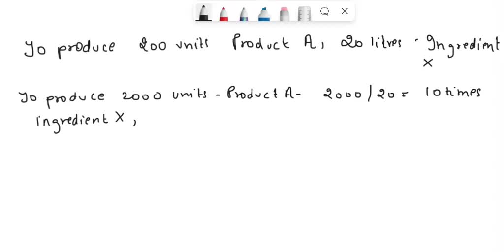 A company produces the Product A that has a secret ingredient labelled ...