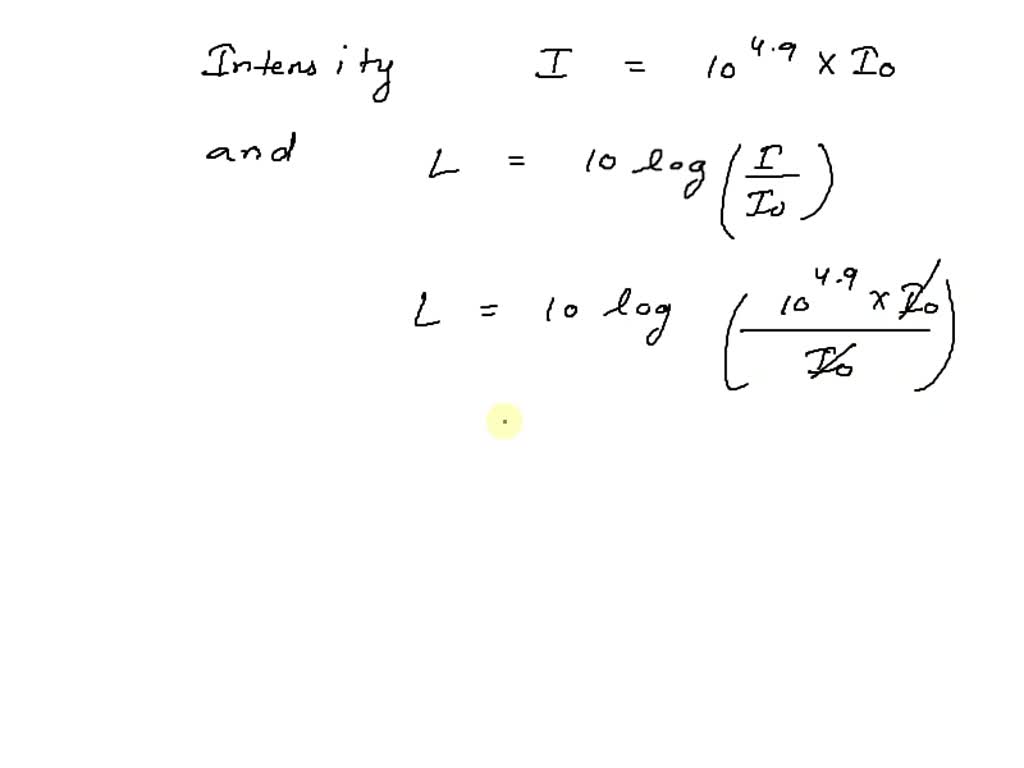 Solved The Loudness L Of A Sound Of Intensity Defined As L 10 Log Where L The Loudness Of
