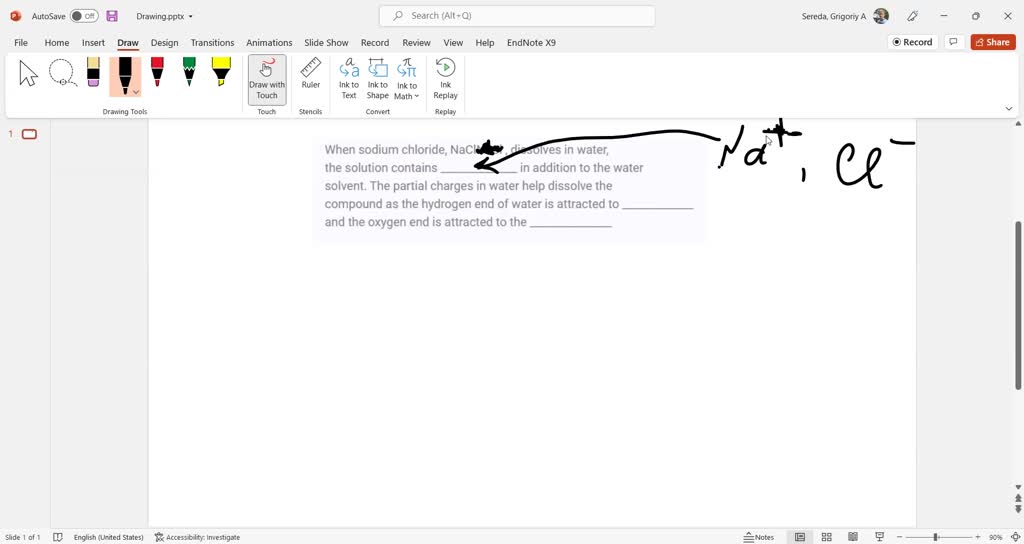 SOLVED: When sodium chloride, NaCl, is added to water, it forms a ...