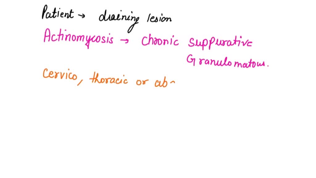 Solved A Patient Complains To His Dentist About A Draining Lesion In The Mouth A Gram Stain Of