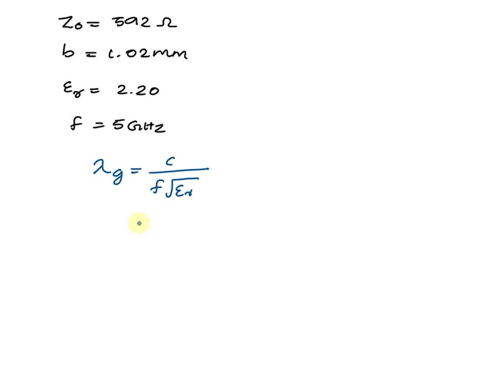 SOLVED: A copper stripline transmission line is to be designed for a ...