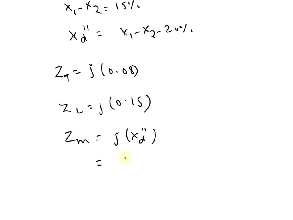 Solved Texts 1 A Three Phase Fault Occurs At Point F Assuming Zero